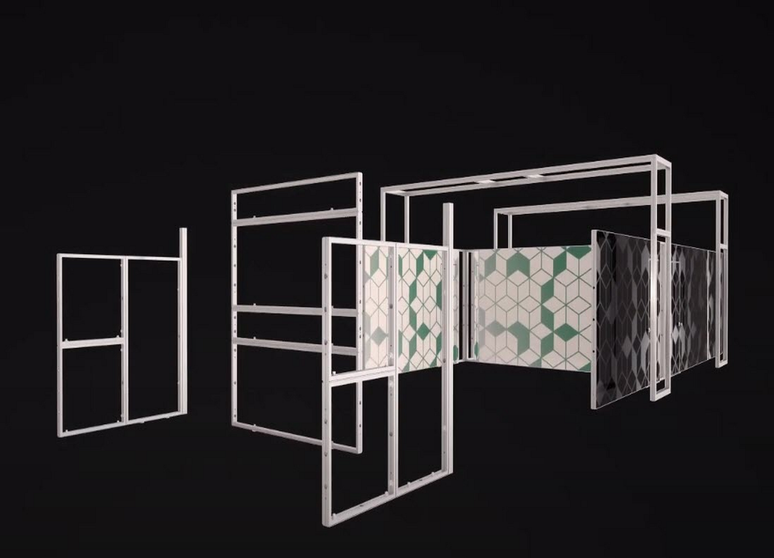 EZ Fabric Wall II™ Modular Tension Fabric Wall System | Moss